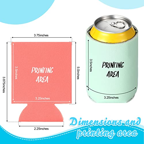 80 Pcs Blank Beer Can Coolers Collapsible Foam Soda Cover Coolies Blank Can Cooler Sleeves Soft Foam Can Sleeve Cooler Reusable Drink Cooler Sleeve for Water Bottle Bee Weddings Bachelorette Parties