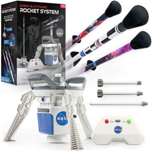 nasa air rocket launcher kit - launch model rockets up to 250 feet with compressed air, pump it up & launch your rocket, a safe, innovative & fun outdoor activity for kids & adults