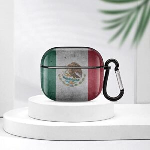 YouTary Compatible with Airpods 3 Case Cover 2021 with Keychain Mexico Flag Pattern Pattern, Apple AirPod Headphone Cover Unisex Shockproof Protective Wireless Charging