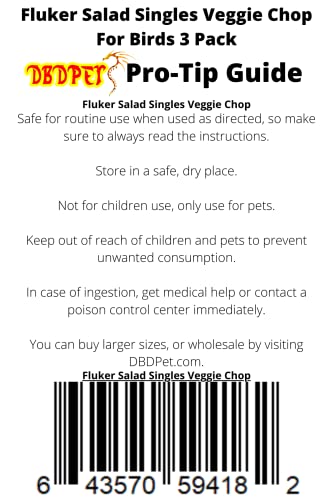 Fluker Salad Singles Veggie Chop for Birds 3 Pack - Includes Attached DBDPet Pro-Tip Guide