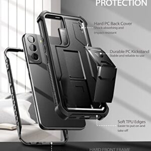 Dexnor for Samsung Galaxy S22 Plus Case, [Built in Screen Protector and Kickstand] Heavy Duty Military Grade Protection Shockproof Protective Cover for Samsung Galaxy S22 Plus 5G,Black