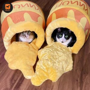 GOUXTD Cat Bed Cave Honeypot Cat House Indoor Cat Cute and Comfortable Pet Cat Sofa Cute and Comfortable Pet Cat House