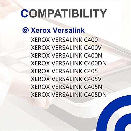 SOKO Remanufactured C400 C405 Toner Cartridge Replacement for Xerox C400 C405 106R03512 106R03513 106R03514 106R03515, for Xerox Versalink C405 C405V C405N C405DN C400 C400V C400N C400DN (4-Pack)