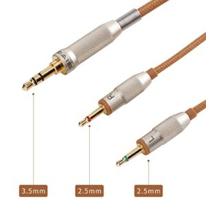 SIVGA Dual 2.5mm to 3.5mm Audio Cable for Headphone, Brown