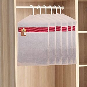 atorakushon 100% Cotton Hanging Saree Covers Clothes Storage Bag 26 x 18 Inches Bigs size Cloth Wardrobe Organizer for Storage Garment Set of 9 Off white