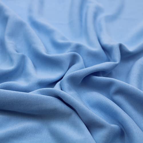 Texco Inc Modal Sandwash Cupro Jersey Knit Apparel, DIY Fabric, Dusty Blue 5 Yards