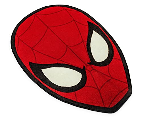 Marvel Spider-Man Mask Printed Area Rug | Indoor Floor Mat, Accent Rugs For Living Room and Bedroom, Home Decor For Kids Playroom | Comic Book Gifts And Collectibles | 52 x 35 Inches