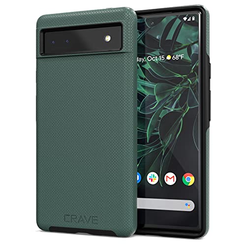 Crave Dual Guard for Google Pixel 6a Case, Shockproof Protection Dual Layer Case - Shaded Spruce