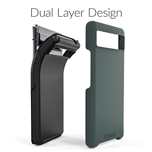 Crave Dual Guard for Google Pixel 6a Case, Shockproof Protection Dual Layer Case - Shaded Spruce