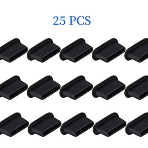 25PC USB C Dust Plug, Silicone Anti Dust Plug for USB Type-C, USB C Dust Cover for iPhone 15 Pro Max Plus, Samsung Galaxy S23 S22 S21 Ultra Plus, Z Fold, Google Pixel 7 8 Pro, OnePlus & Type C Device