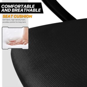 MoNiBloom Office Swivel Desk Mesh Chair, Mid Back Ergonomic Rolling Computer Task Chair with Lumbar Support, Adjustable Height/Tilt, Black