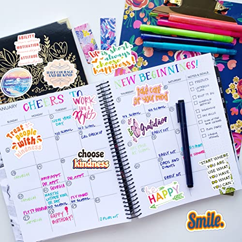 300PCS Motivational Sticker, Inspirational Words Stickers for Teens Adults Students Teacher Employees Vinyl Encouraging Positive Affirmation Stickers for Water Bottles Laptop Decals Scrapbook Journal