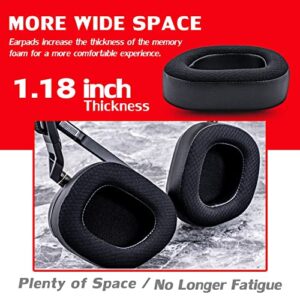 DIMOST HS80 Ear Pads Compatible with HS80 Headset I Thicker Enhanced Memory Foam - More Breathable PU/Mesh