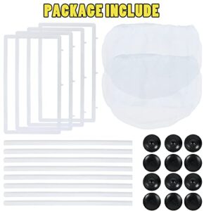 2 Pieces Fish Tank Breeder Net, Akamino Large Fish Breeder Isolation Box, Plastic Frame Hatching Box Separation Net Breeding Box with Suction Cup for Aquarium