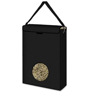 toksks large round hole square hay bale storage bag-black