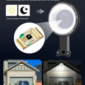 Ankishi LED Barn Light, Dusk to Dawn Outdoor Lighting with 150W 18000LM 5000K Daylight, IP65 Waterproof Area Street Light for Barns Street Yard Garage Warehouse Outdoor Security Flood Lights(2Pack)