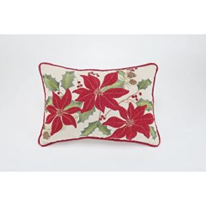 lenox 14x20 - inches vintage poinsettia pillow