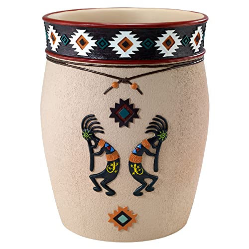 Avanti Linens - Wastebasket, Decorative Trash Can, Aztec Inspired Home Decor (Navajo Dance Collection)