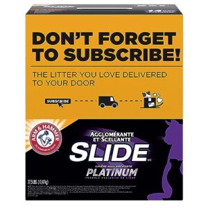 Arm & Hammer Slide Platinum Easy Clean-Up Clumping Cat Litter, Multi-Cat Litter, 27.5 Pounds, Online Exclusive Formula