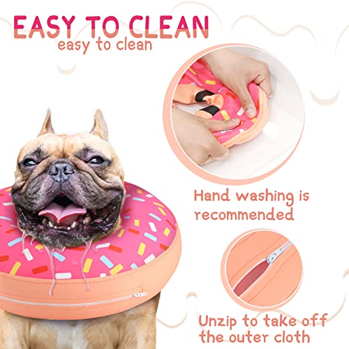 Supet Inflatable Dog Cone Collar for Large Medium Small Dogs, Soft Cone Collar for Dogs Cats, E Collar Dog Neck Donut Dog Cone Alternative After Surgery