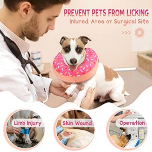 Supet Inflatable Dog Cone Collar for Large Medium Small Dogs, Soft Cone Collar for Dogs Cats, E Collar Dog Neck Donut Dog Cone Alternative After Surgery