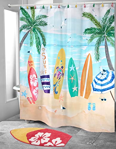 Avanti Linens - Bath Mat, Cotton Bath Rug with Non-Skid Backing, Beach Home Decor (Surf Time Collection)