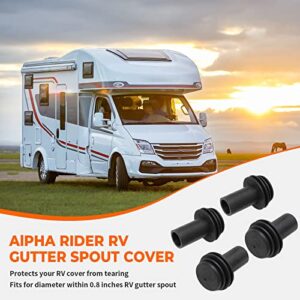 RV Cover Protector, Alpha Rider RV Gutter Spout Cover System，RV Rain Gutter Extension Cover Keeps RV Cover from Gutter Spout Damage