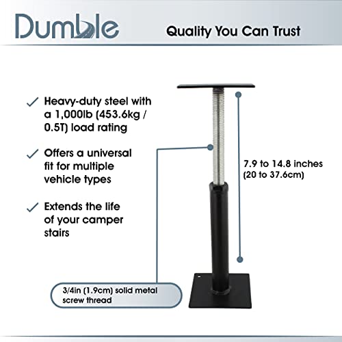 Dumble RV Step Stabilizer - 8-14.8in Adjustable Height Step Tool with 1000lb Load Capacity for Camper, Motorhome, or RV