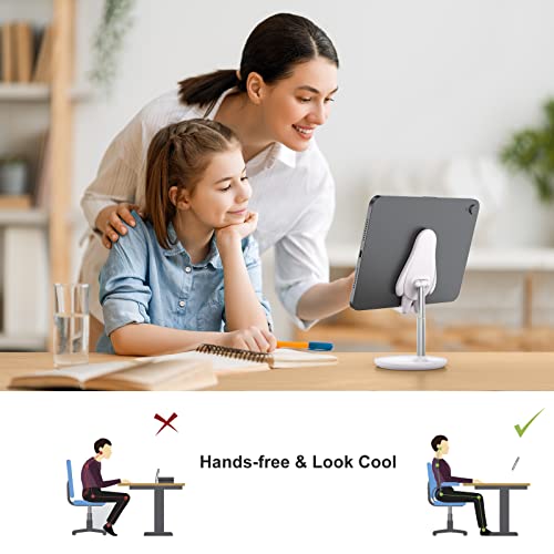 AFISEL Cute Phone Stand Angle Height Adjustable Cell Phone Stand for Desk Penguin Phone Stand Fit with Switch,Phone,ipad,Headphones Create a Lovely Atmosphere Pairing Cute Penguin Plush(White)