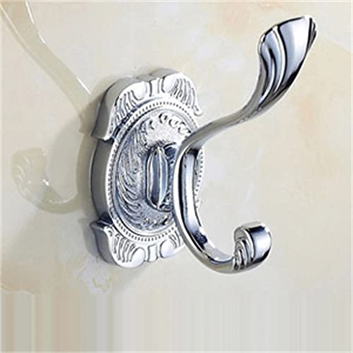 WFJDC Gold Chrome Metal Wall Hook Towel Jacket Coat Hook Bathroom Accessories (Color : B, Size : 7 * 5 * 11cm)