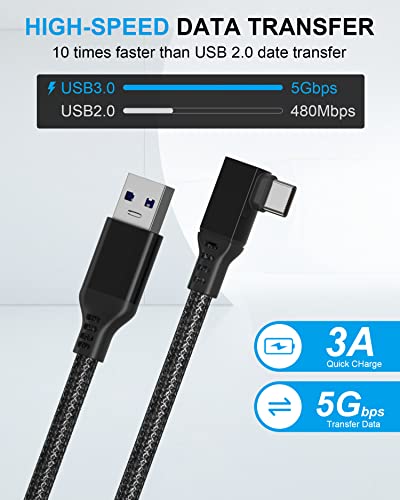 Sungbesi Link Cable 16 FT Compatible with Oculus/Meta Quest 2/1 Accessories, Oculus Charger Cord, High Speed Data Transfer & 3A Fast Charging Cord, USB 3.2 to USB C Cable for VR Headset and Gaming PC