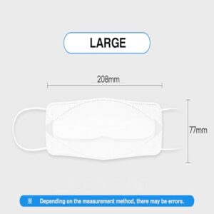 HAPPYDAY 10 Pieces Made in Korea Anti Fog See Through Face Transparent Mask for Adult