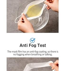 HAPPYDAY 10 Pieces Made in Korea Anti Fog See Through Face Transparent Mask for Adult