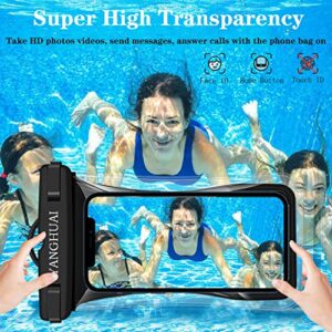 YANGHUAI Waterproof Phone Pouch Floating, Universal IPX8 Waterproof Phone Case Underwater Dry Bag for iPhone 13 Pro Max/12/11/SE/XS/XR/8 Galaxy up to 7.87", for Beach/Kayaking/Swimming (2 Pack)