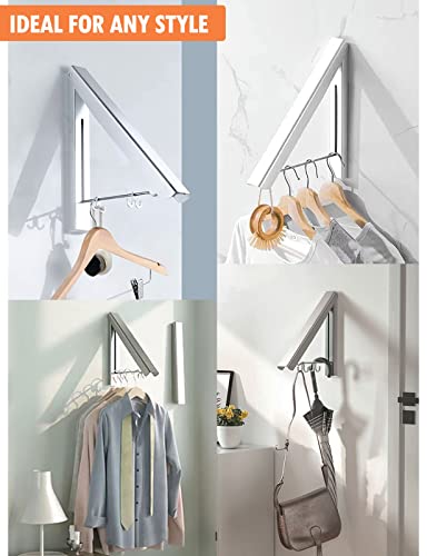 Ollacy Folding Clothes Retractable Rack Hanger