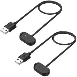 charger for amazfit t-rex pro, gts 4 mini, gts 2 mini, gts 2e, gts 2, gtr 2, gtr 2e, bip 5, bip 3, bip u pro, smart watch charging cable cord [2-pack, 3.3ft/1m] (2)