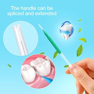 DGDFLDGC 120 Pcs Interdental Brushes for Cleaner Dental Tools, Braces Kit Braces Toothbrush Braces Care Tooth Cleaning Tool, Tooth Flossing Head Oral Dental Hygiene Brush