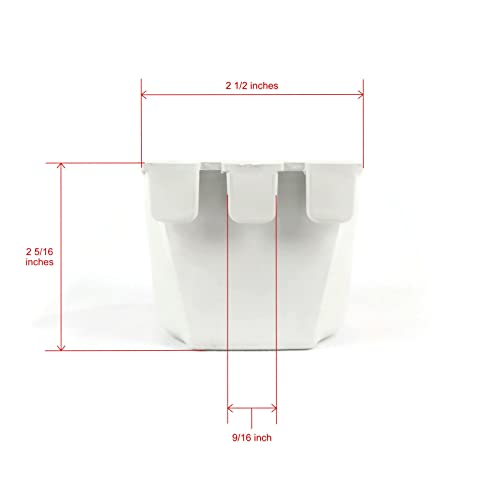 The ROP Shop | (Pack of 50) Gray Cage Cups Hold 0.5 Pint / 8 fl oz to Hang Feed & Water for Pet