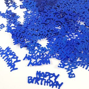 happy birthday confetti for party decorations - blua table confetti for party decorations, glitter happy birthday confetti for birthday party decorations, perfect for men women boys birthday (blue happy birthday)