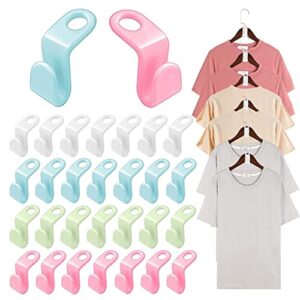 clothes hanger connector hooks, 60 pcs space saving cascading clothes hangers extender assist hooks for clothes organizer for closet