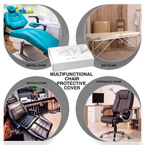 Pruvade Dental Full Chair Covers - 29" x 80" |Box of 125| Disposable Clear Plastic Sleeve Protectors, Waterproof Plastic Cover Sleeves for Dental Chair, Seat, Headrest, Tattoo Chair and Hydraulic Bed