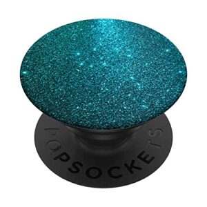 cute teal-sparkle-like popsockets swappable popgrip