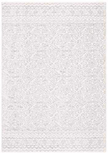 MARTHA STEWART x SAFAVIEH 2' 6" x 4' Ivory/Light Grey MSR8933A Sabrina Entryway Living Room Foyer Bedroom Kitchen Accent Rug