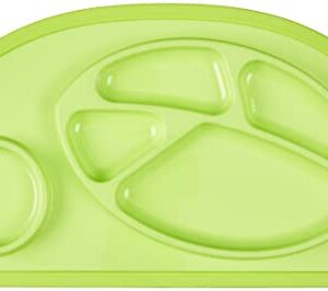 Infantino All-in-One Lil’ Foodie Tray - Green - BPA-Free, Food-Grade, Divided Food & Sippy Cup Sections - Dishwasher-Safe - for Babies & Toddlers 4M+