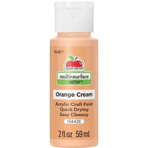 apple barrel multi-surface acrylic paint, 2oz, orange cream