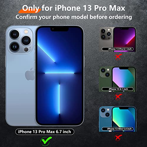 Red2Fire for iPhone 13 Pro Max Case, with 2X [Glass Screen Protector + Camera Lens Protector][12 FT Military Dropproof] Rugged Heavy Duty Full-Body Shockproof Phone Case Cover 6.7 inch-Black