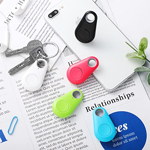 8 Pack Smart Tracker Key Finder Locator Anti Lost GPS Tracker Wireless Anti Lost Alarm Sensor Device Finder Mini Pet GPS Tracker for Kids Locating Phone Keys Wallets Luggage Item Finder, 5 Colors