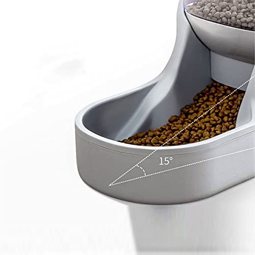 Automatic 3.8 L Waterer and Feeder Bundle Set, for Dog and Cat, Light Gray