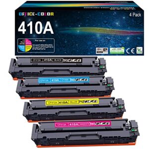 410a toner cartridges 4 pack replacement for hp color laser pro mfp m477fnw toner, m477fdw toner, m452dn toner, color laser pro m477 m452 series( black, cyan, magenta, yellow)