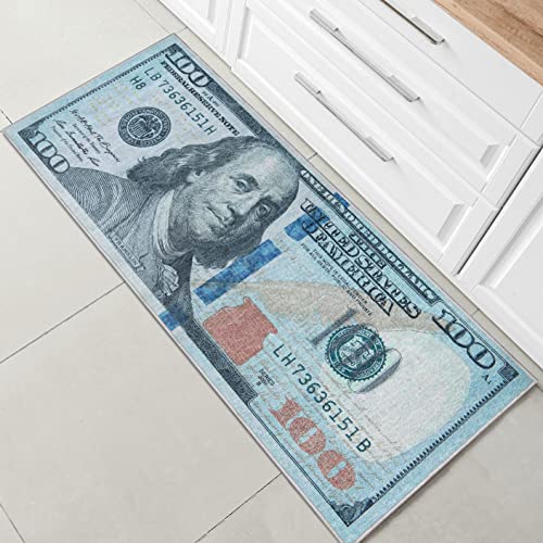 Well Woven Money Collection New Hundred Dollar Bill 2' x 5' Runner Rug